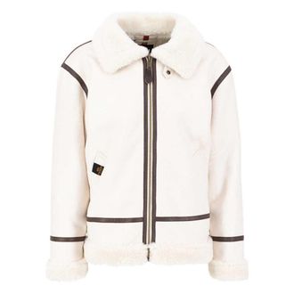 Alpha Industries Alpha Industries B3 FL Lederjacke für Herren Vintage White