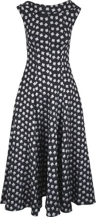 Talbot Runhof robe &agrave; imprim&eacute; g&eacute;om&eacute;trique - Noir