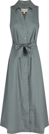 Woolrich Femme, Robes, Vert, Taille: 36 FR Robe-chemise ceintur&eacute;e en coton