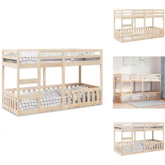 vidaXL Etagenbett 80x200 cm Massivholz Kiefer - Etagenbett - Etagenbetten - Hochbett - Etagenbett Kinder