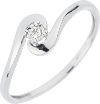 Edenly Solitär Ring Kostbarer Kokon - Seelenverwandte - Weißgold - 18 Karat