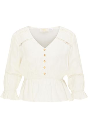 Usha Bluse Damen Wollwei&szlig;