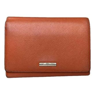 Burberry Portefeuille en cuir vintage Pre-owned - Femme - Pre-owned - Orange - Taille: ONE Size