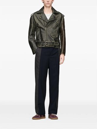 Maison Margiela Panelled Virgin Wool Trousers - Black