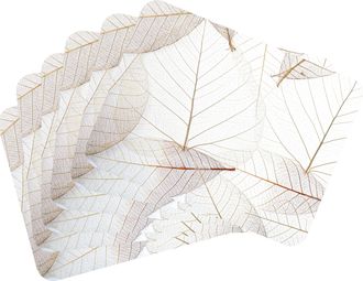 MG Design Set aus 6 Kork-Platzsets - Leaves 1 - 30 x 40 cm - hitzebeständig & abwischbar, mit Korkrückseite