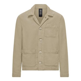 Bomboogie Homme, Vestes, Beige, Taille: L Dobby Tencel Linen Jacket