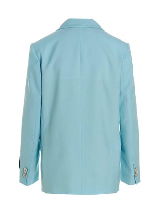 Marni Womens Blue Virgin Wool Blazer Clothing