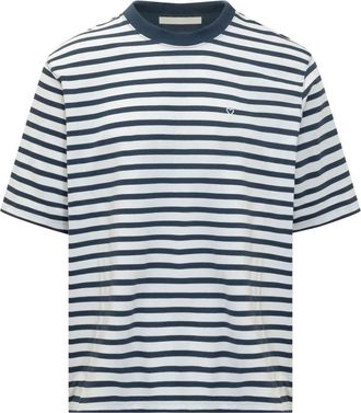 Ami Homme, Tops, Blanc, Taille: M T-shirt Boxy Marini&egrave;re