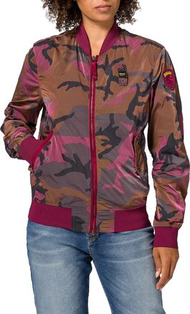 Blauer Herren Giubbini Corti Sfoderato Bordato Jacke, 531 Erica Rosa, L