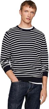 Tommy Hilfiger Pull Homme Essential Cotton Crew Neck en Coton, Multicolore (Desert Sky/Ivory), 3XL