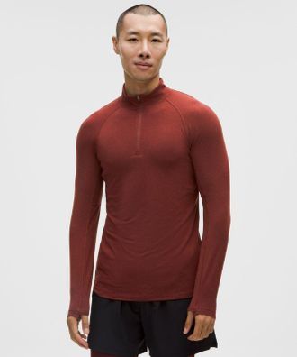 lululemon Haut demi-zipp&eacute; pour Hommes - m&eacute;lange de laine m&eacute;rinos - Taille XL