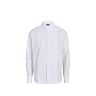 Emporio Armani Chemise d&eacute;tail pliss&eacute; en coton