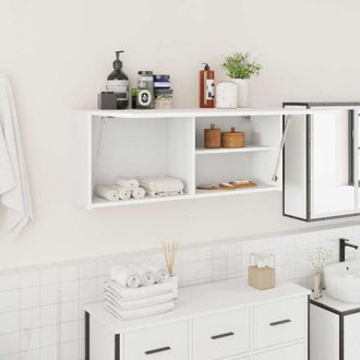 vidaXL Vidaxl - Armoire murale de bain blanc 100x25x40 cm bois ding&eacute;nierie