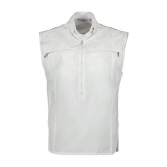 Burberry &Auml;rmelloses Rei&szlig;verschluss-Baumwolltop - - Jackets - Damen - Wei&szlig; - 2XS