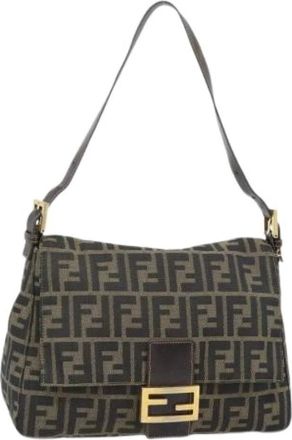 Fendi Pre-owned Sac bandouli&egrave;re en toile Zucca - Femme - Pre-owned - Brun - Taille: ONE Size