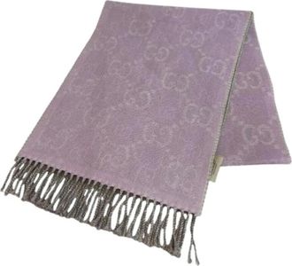 Gucci Pre-owned Foulard en Laine - Femme - Pre-owned - Rose - Taille: ONE Size