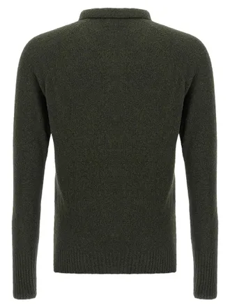 Maryya Boucl&eacute; Cotton Polo - Olive