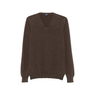Fedeli V-neck Ribbed-trim Sweater