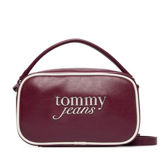 Tommy Jeans Handtasche Tommy Jeans Tjw Bold Script Camera Bag AW0AW19053 Dunkelrot