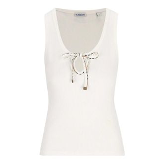 Burberry Top &agrave; nouer - Femme - Tops - Blanc - Taille: 36 FR