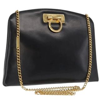 Ferragamo Sac bandouli&egrave;re en cuir Pre-owned - Femme - Pre-owned - Noir - Taille: ONE Size