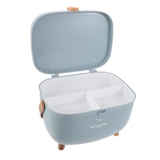 Valiclud wasserdichte Tragbare Doppellagige Medizinbox mit Sicherem Verschluss Vielseitiger Organizer zur Aufbewahrung von Medikamenten Kosmetik und Haushaltsa