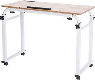 Generic Taidda Bureau Dordinateur Portable de Lit R&eacute;glable, Bureau Dordinateur Mobile Robuste pour &eacute;crire et Travailler, avec roulettes, pour Le &agrave; Domicile (0