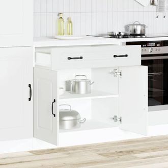 vidaXL Vidaxl - Armoire de cuisine Kalmar blanc bois ding&eacute;nierie