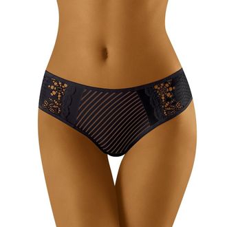 Wolbar Damen H&uuml;ft-String WB101, Schwarz L