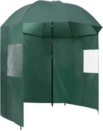 vidaXL Parapluie de p&ecirc;che Vert 220x193 cm vidaXL