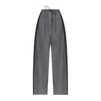 Lanvin Pantalon large en laine - Femme - Pantalons - Gris - Taille: 38 FR