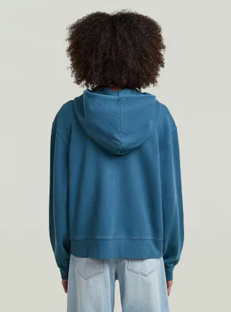 G-Star Longpullover Washed Hoodie Zip Relaxed Sweatshirt