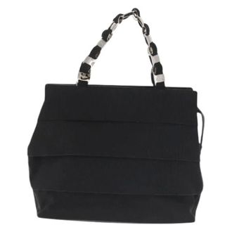 Ferragamo Sac &agrave; main en toile Pre-owned - Femme - Pre-owned - Noir - Taille: ONE Size