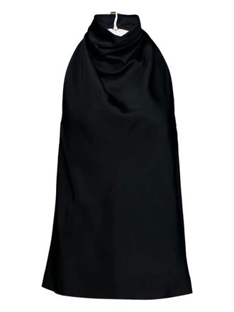 Stella McCartney haut en satin &agrave;dos-nu - Noir