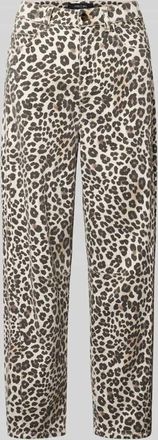 Marc Cain Balloon Fit Jeans mit Allover-Leo-Print