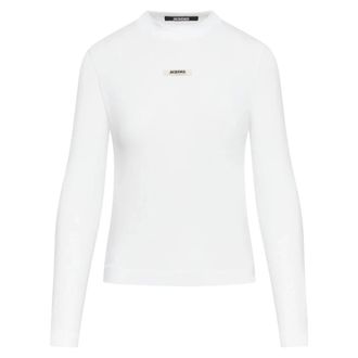 Jacquemus Le T-shirt Gros Grain - ML - - Tops - Damen - Wei&szlig; - M