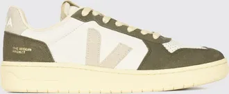 Veja Baskets V-82 bicolores en cuir O. T. avec bout perfor&eacute; et logo contrastant