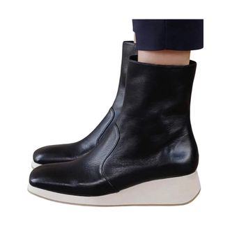 Chie Mihara Schwarze Leder-Stiefeletten - - Shoes - Damen - Schwarzk - 39 EU