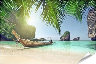 Islandburner XXL Bild Poster Fischer Long Tail Boot Phi Phi Insel Thailand Premium Bilder Fotodruck