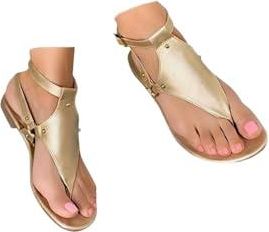 Generic Sandales pour femme avec bride en T et bout ouvert - Style boh&egrave;me - Style boh&egrave;me - Chaussures d&eacute;t&eacute; - Strass - Fleur - Tongs de plage - Tongs de plage 