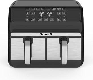 Brandt Brandt - FRIAF2C4 - friteuse sans huile - Airfyer double cuve - 1700 W - 8L - 8 programmes auto - Ecran LED