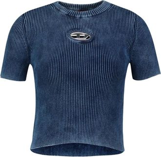 Diesel Femme, Tops, Bleu, Taille: 38 FR M-Anchor-A T-Shirt