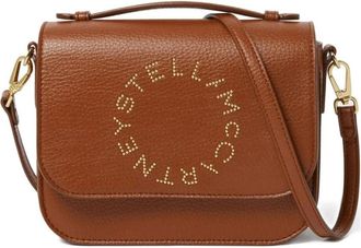 Stella McCartney Femme, Sacs, Brun, Taille: ONE Size Logo Studded Leather Crossbody Bag