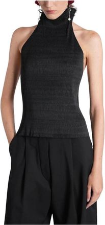Magda Butrym Oberteil mit offenem R&uuml;cken und Struktur - - Tops - Damen - Schwarzk - XS