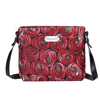 SIGNARE Title: Tapisserie Siganre Sac à bandoulière Femme, Sac dépaule Femme, Cross Body Bag (Rose and Teardrop)
