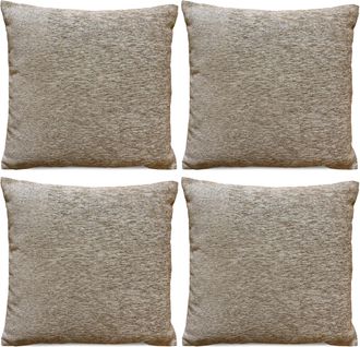 Matches 21 Kissenbezug 45x45 cm beige Sand weiche Dekokissen f&uuml;r Couch - 4er Set Kissenh&uuml;llen als Sofakissen