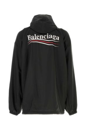 Balenciaga Mens Black Polyester Jacket Giubbini