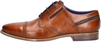 Bugatti Homme Chaussures Business en Cuir avec imprégnation Longue durée et Coupe Extra-Large, Cognac, 44 EU