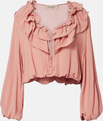 Adriana Degreas Crop top &agrave; volants