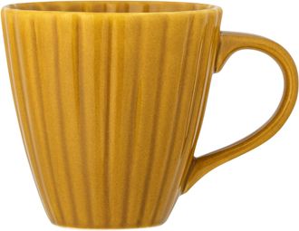 Bloomingville Latina Becher, Steingut, D8,5xH8,5 cm, 220 ml (Gelb)